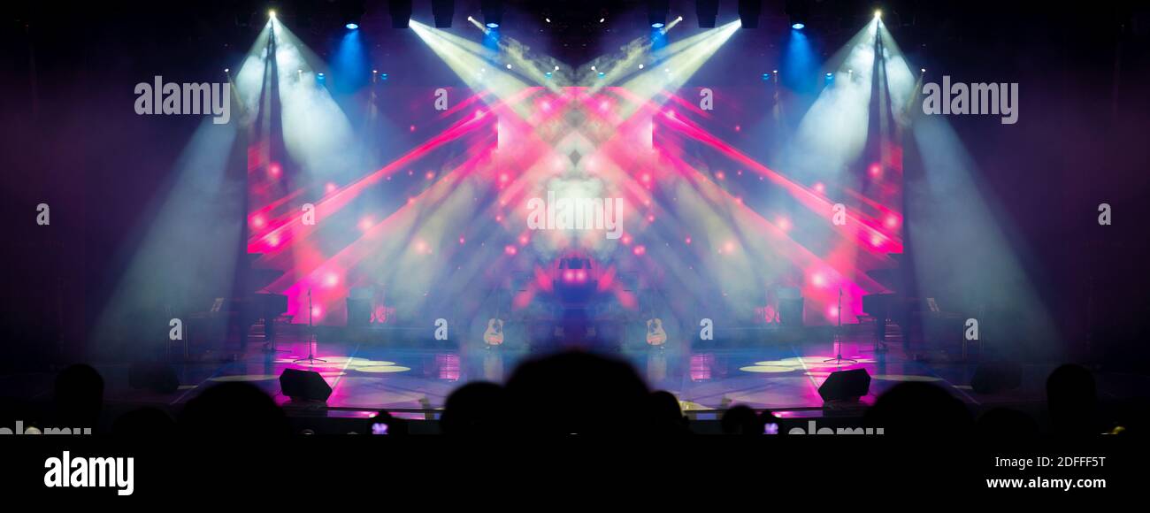 Abstract texture background for design. Stage light and smoke on stage ...