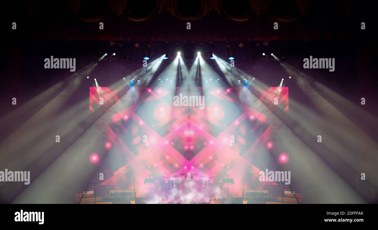 Abstract texture background for design. Stage light and smoke on stage ...