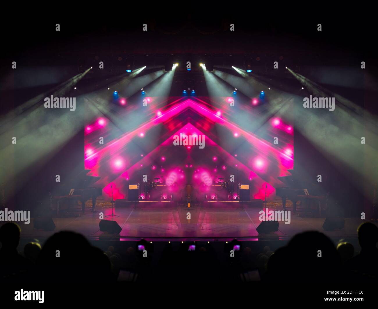 Abstract texture background for design. Stage light and smoke on stage ...