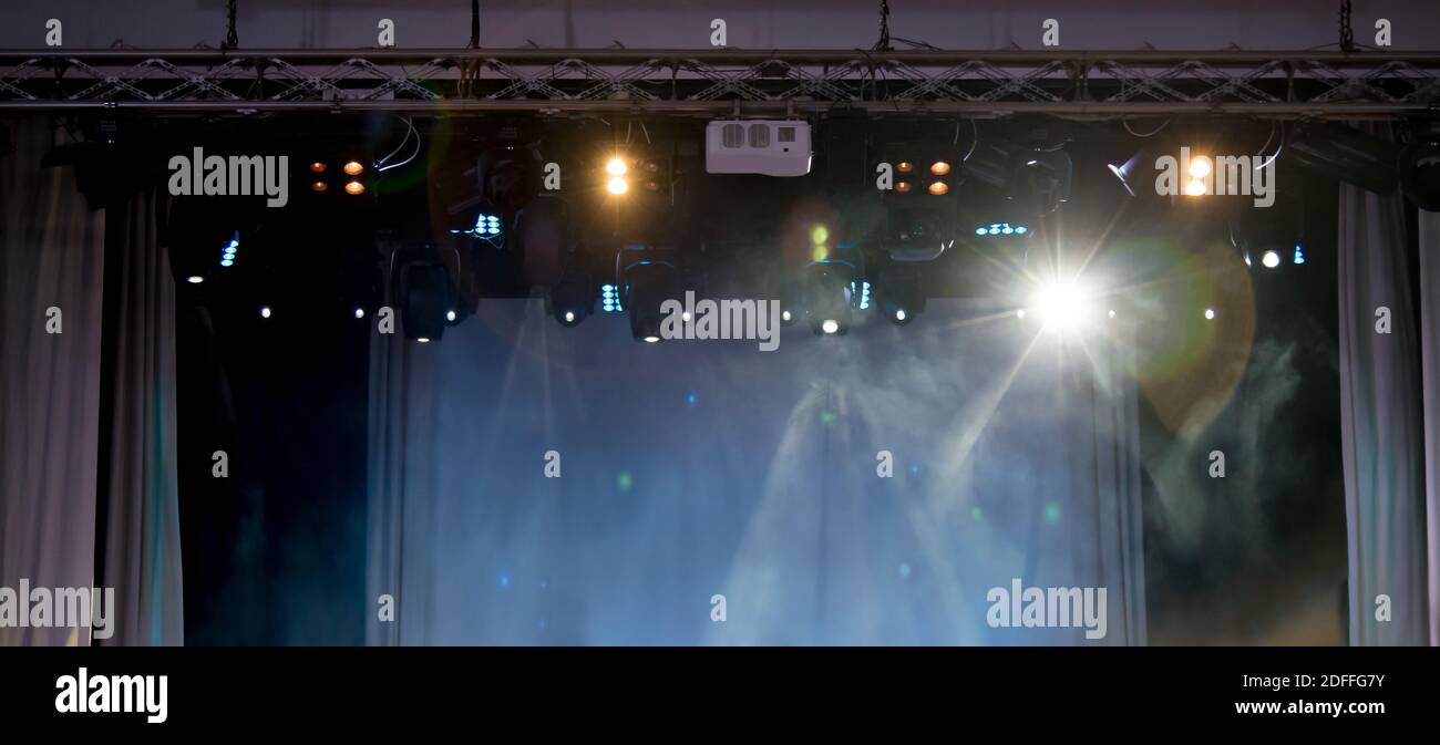 Abstract texture background for design. Stage light and smoke on stage ...
