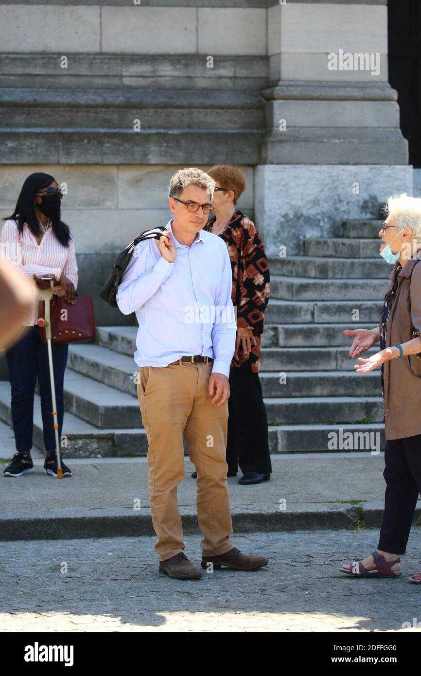 Serge Halimi attending the funeral ceremony of Gisele Halimi at the ...