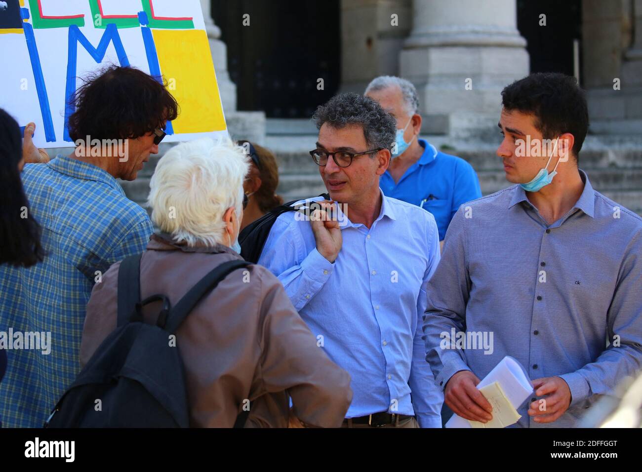 Serge Halimi attending the funeral ceremony of Gisele Halimi at the ...