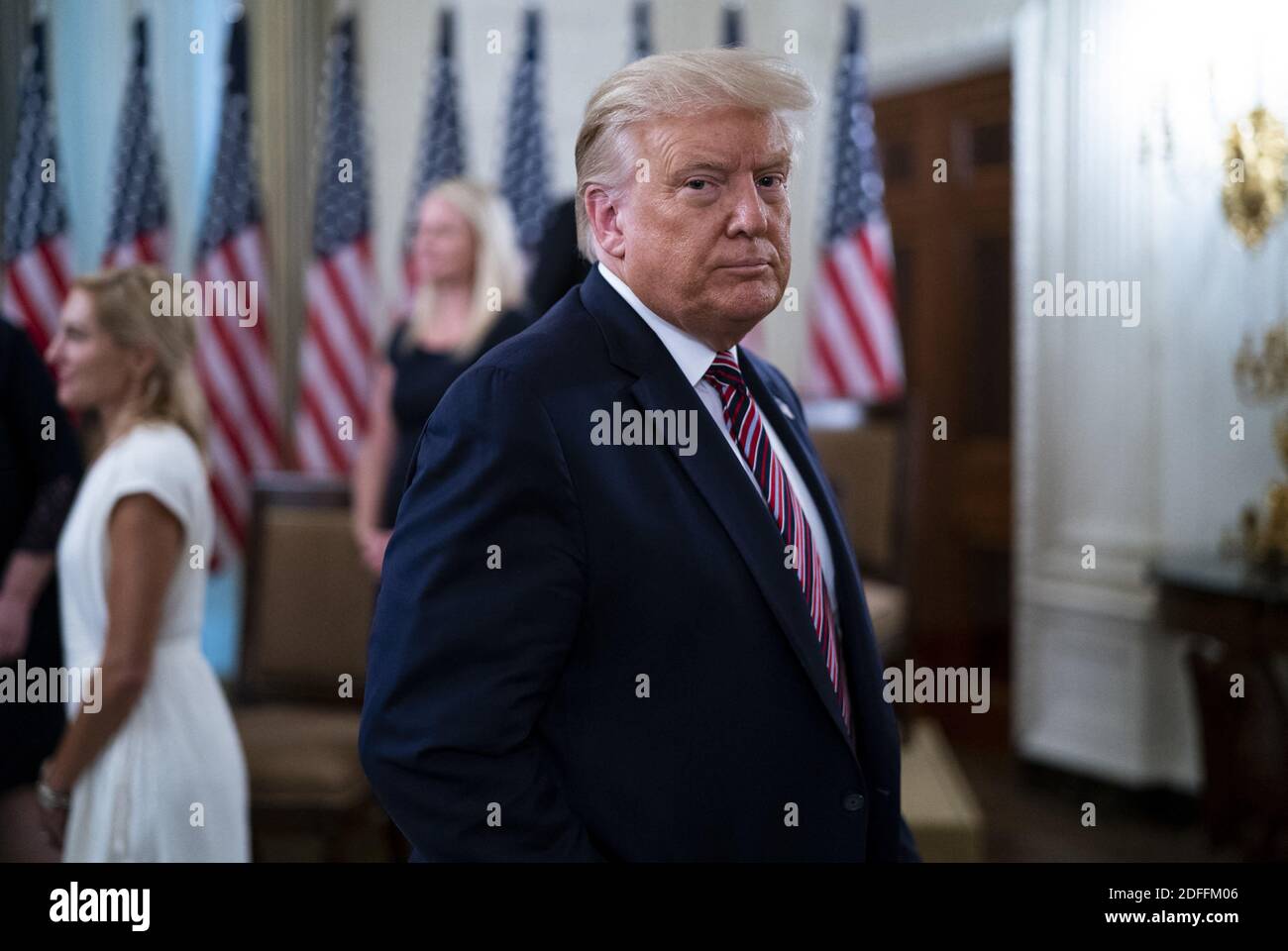 President Donald Trump and Vice President Mike Pence as thy participate ...
