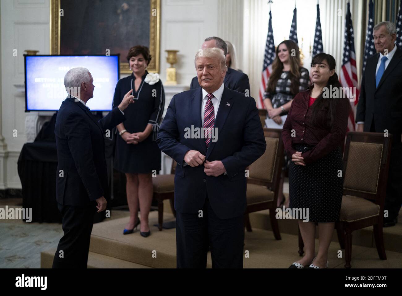 President Donald Trump and Vice President Mike Pence as thy participate ...