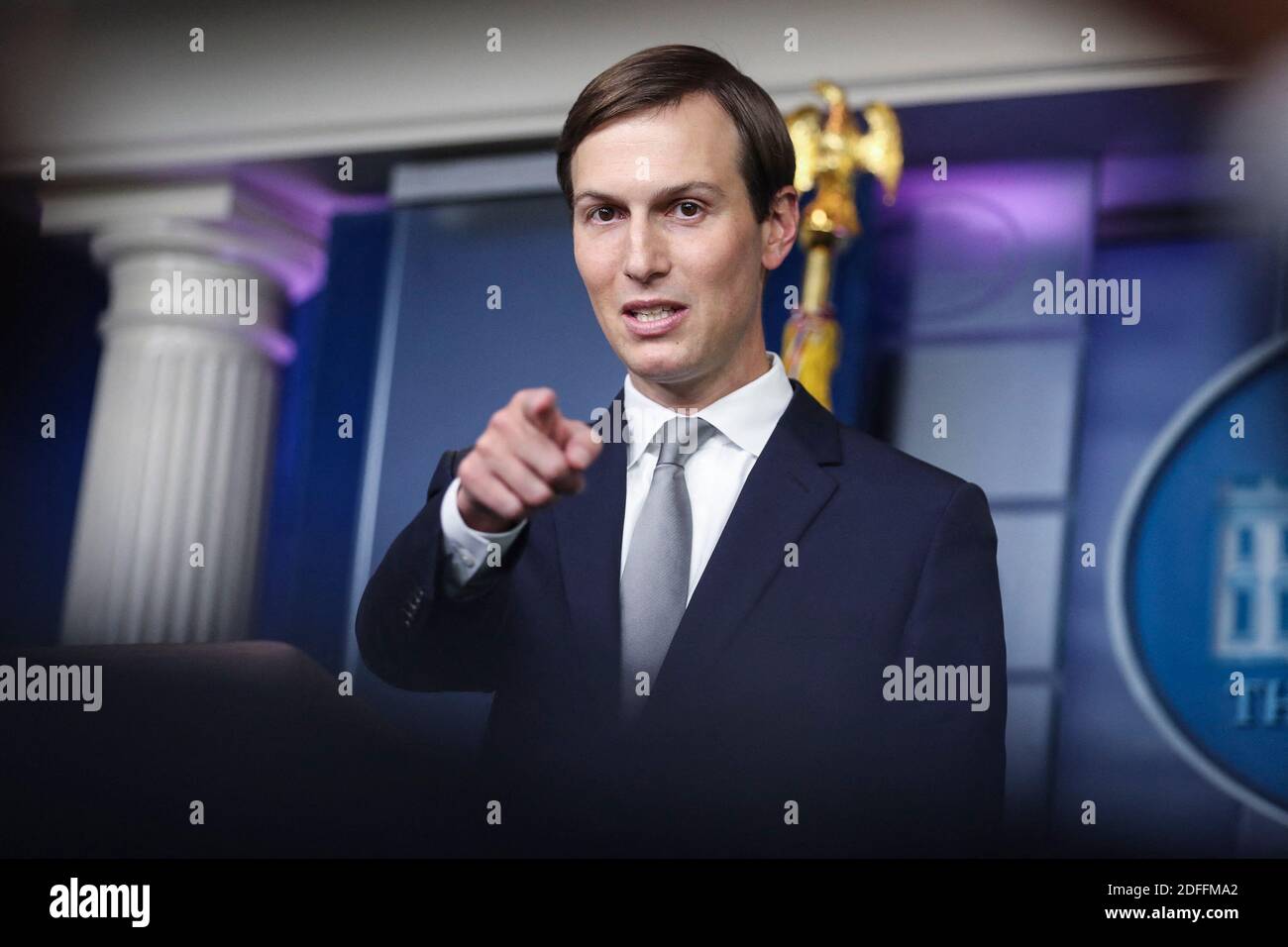 Jared Kushner, senior White House adviser, speaks during a news ...