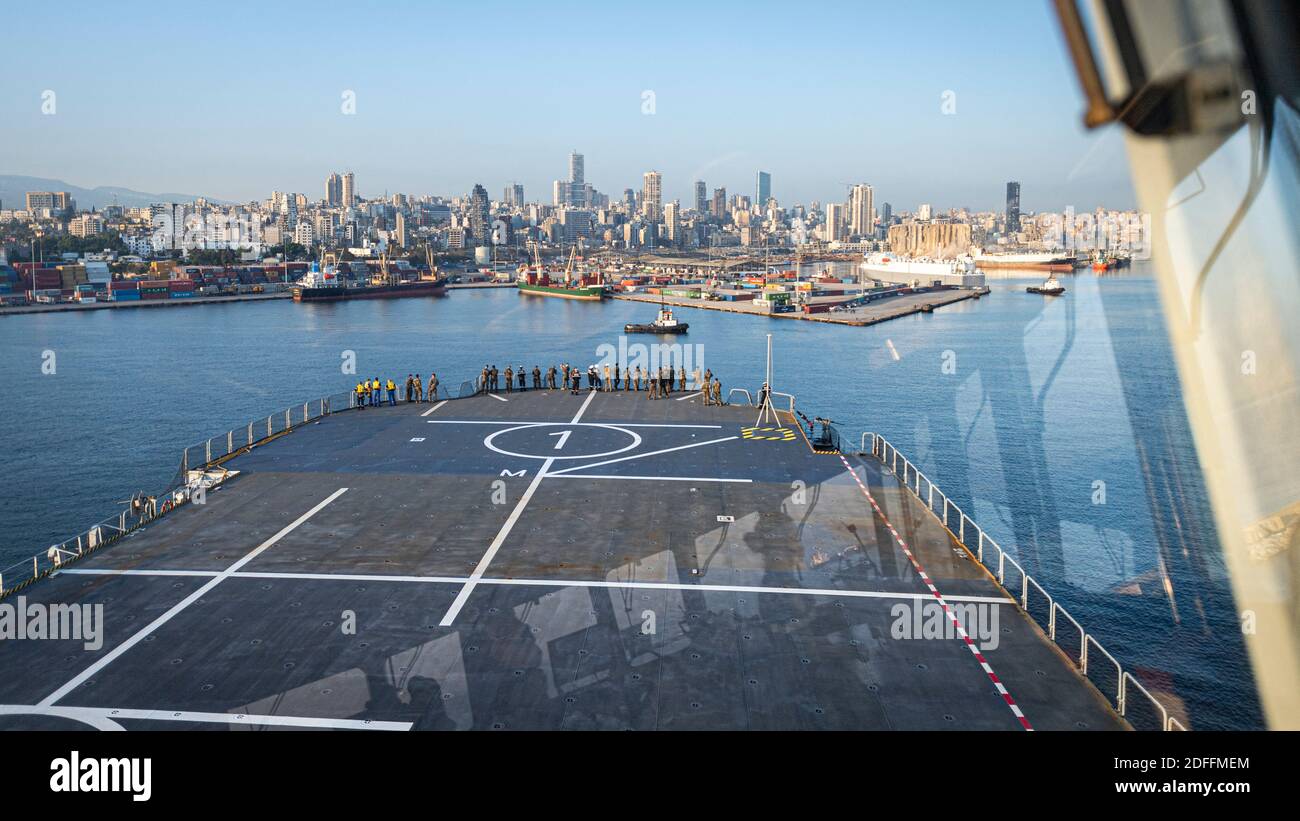 Hand out photo of French Navy’s Mistral-class amphibious ship Tonnerre ...