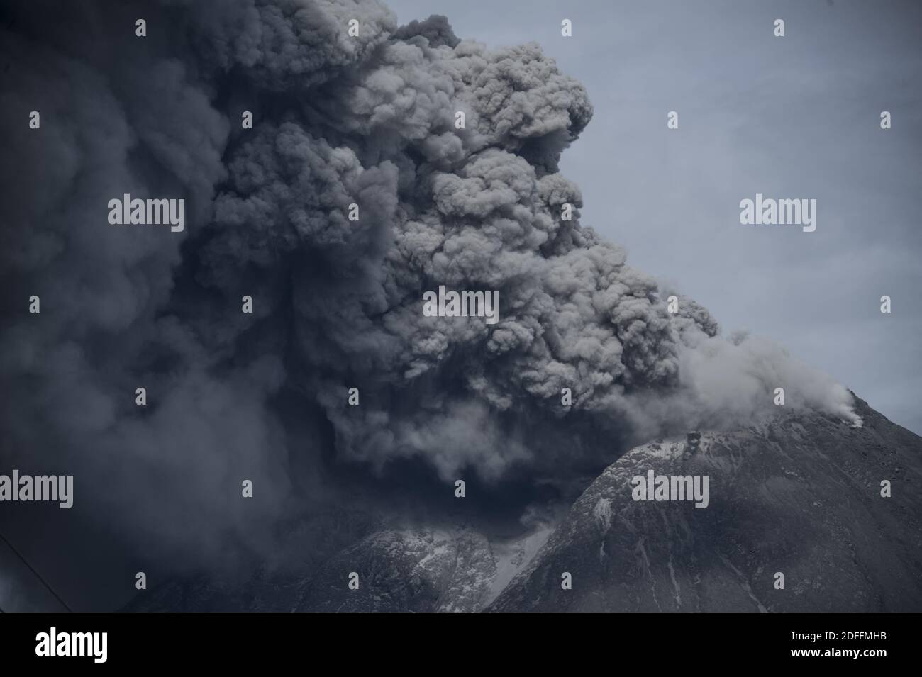 Sinabung volcano seen during eruption in Karo, North Sumatra province ...
