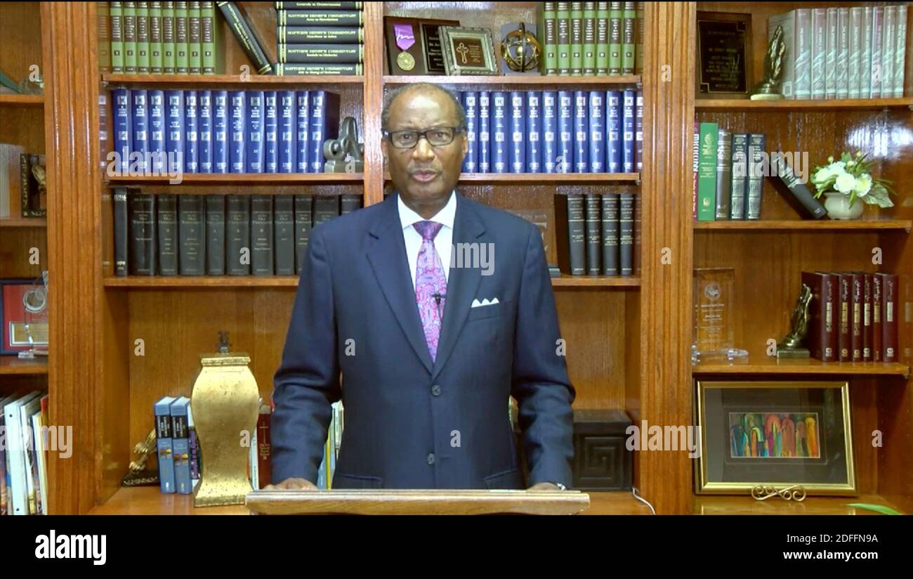 In this image from the Democratic National Convention video feed ...