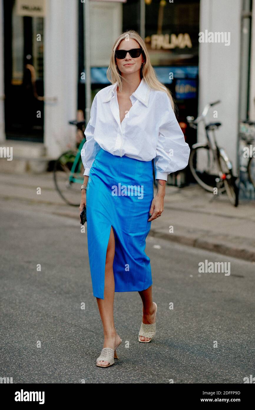 Street style, Tine Andrea arriving at Lovechild 1979 Spring Summer 2021 ...