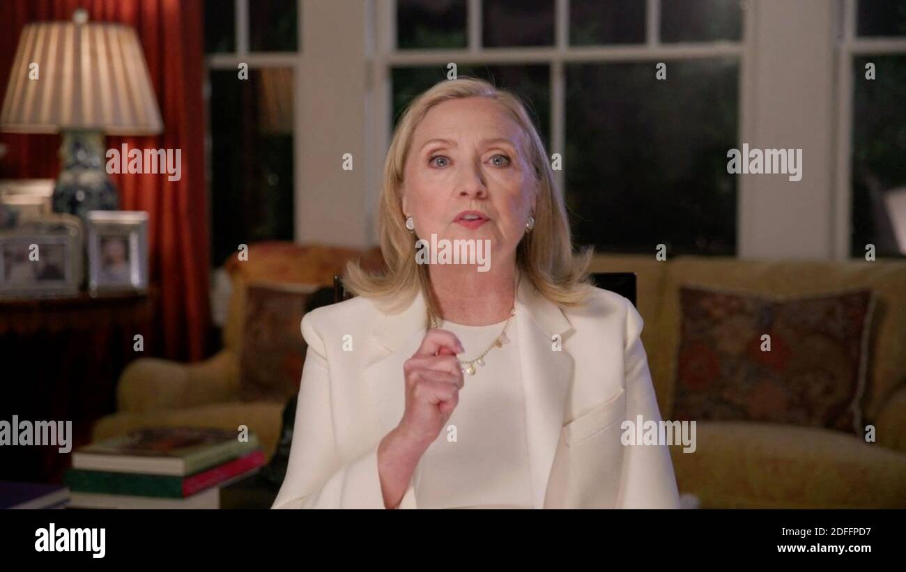 In this image from the Democratic National Convention video feed ...