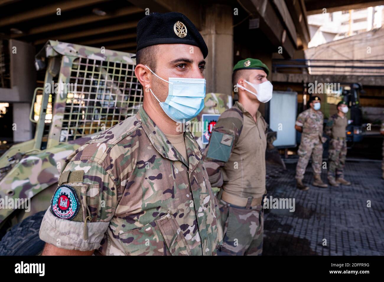 French and Lebanese soldiers cleaned the Charles Helou bus station ...