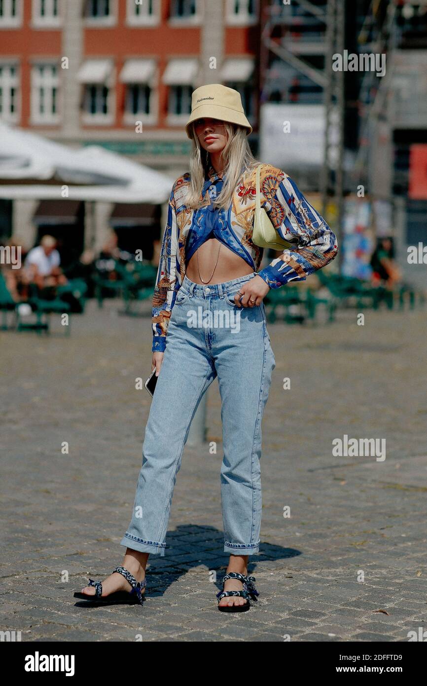 Street style, Andrea Steen arriving at Helmstedt Spring Summer 2021 ...