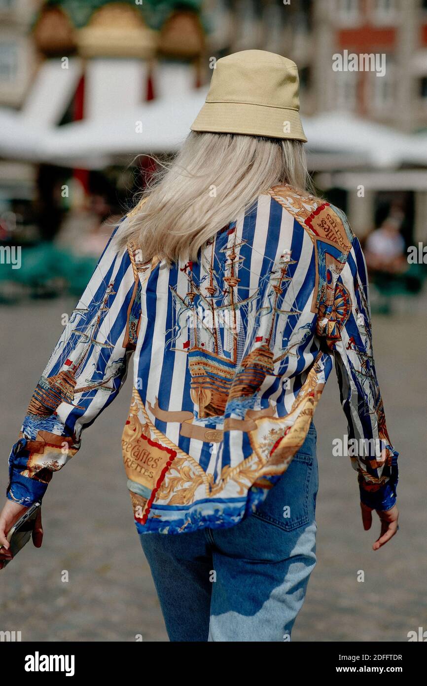 Street style, Andrea Steen arriving at Helmstedt Spring Summer 2021 ...