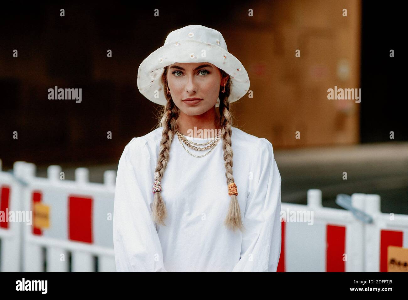 Street style, Maria Wos arriving at Henrick Vibskov Spring Summer 2021 ...