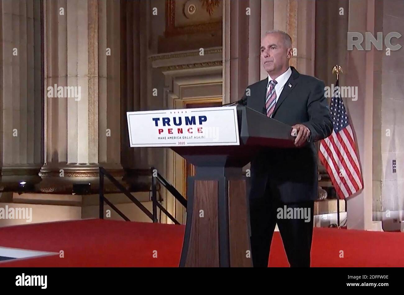 In this image from the Republican National Convention video feed ...