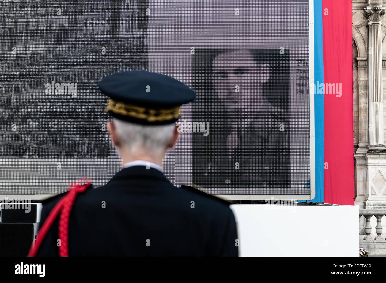 Didier Lallement, Prefect of the Police of Paris, during the ceremony ...