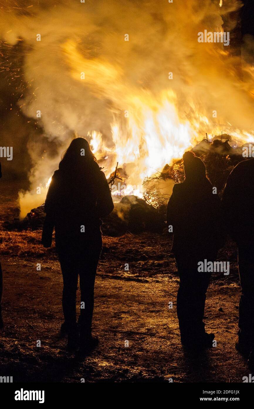 Fire Silhouette People