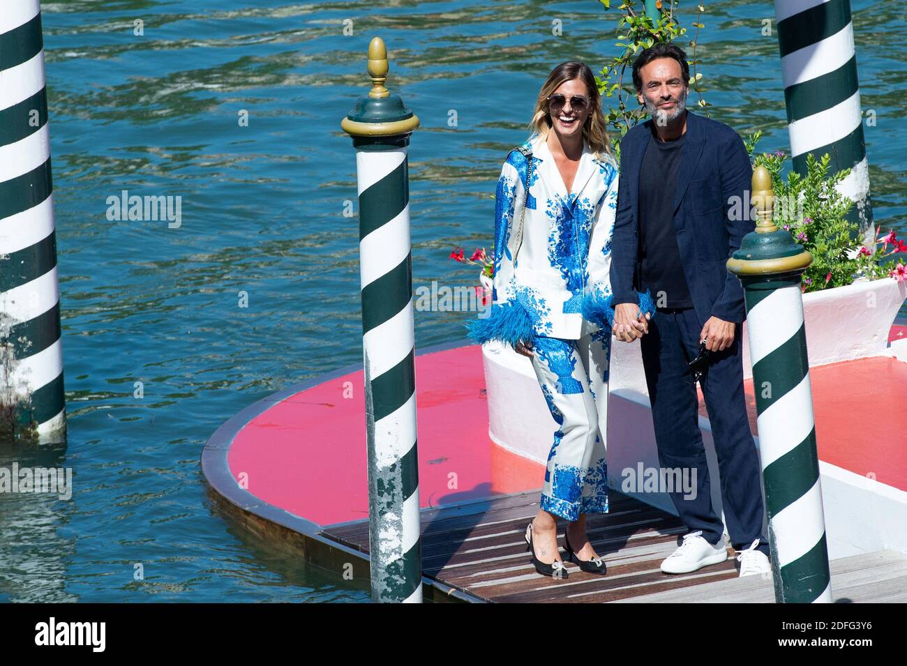 Anthony Delon and Sveva Alviti arriving at the Excelsior for the 77th ...