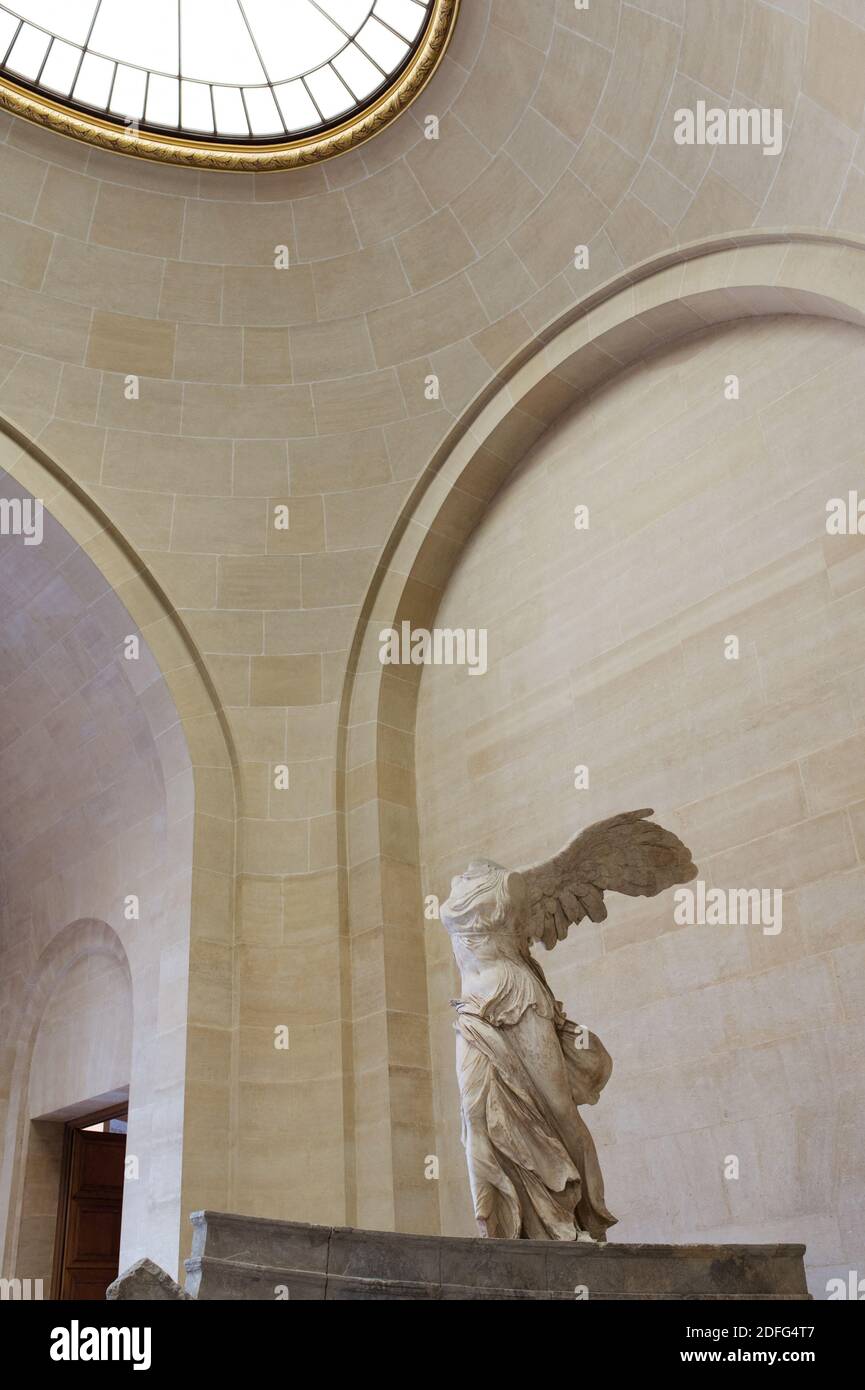 Winged Victory of Samothrace statue is seen at the Denon wing as ...