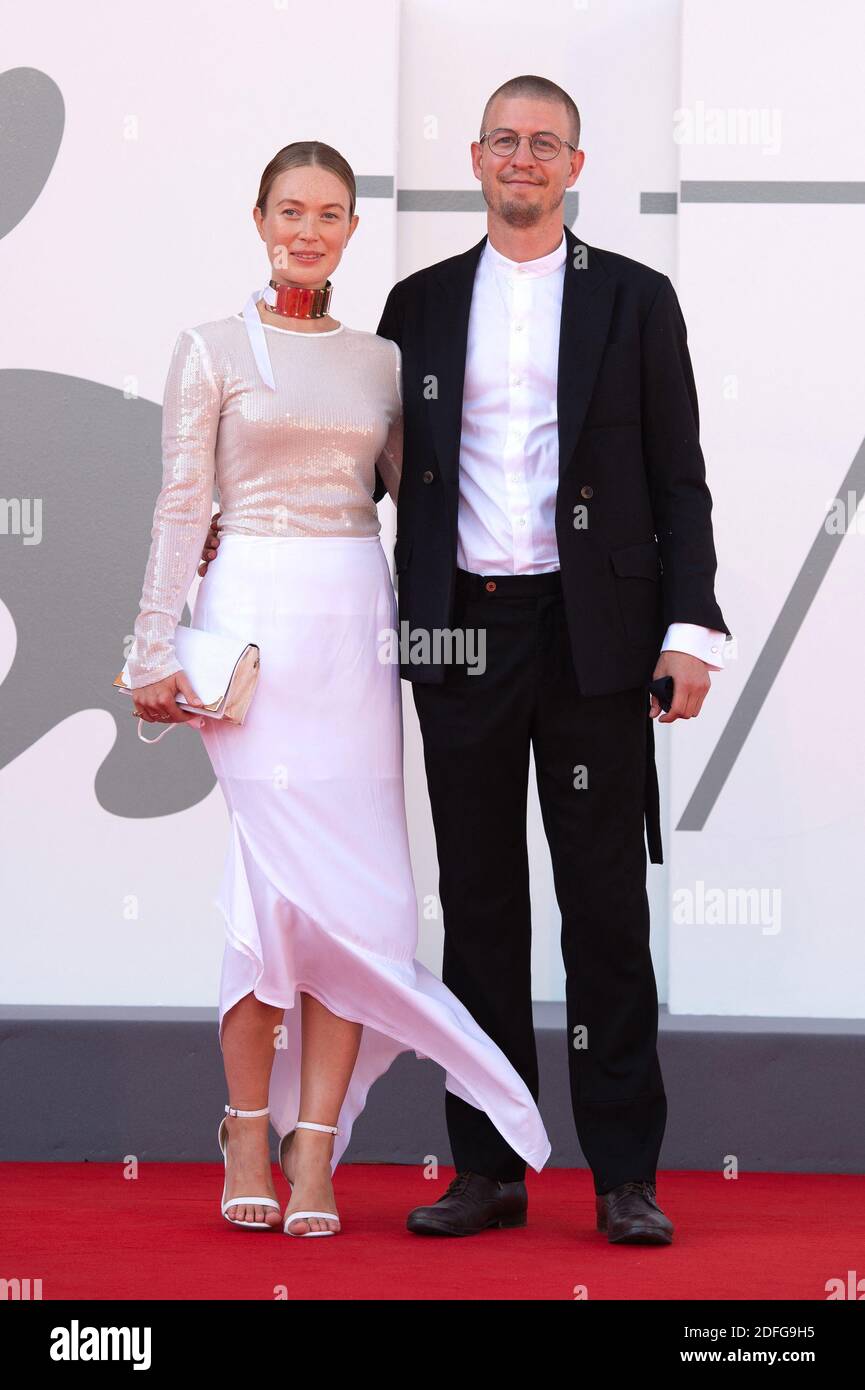 Mia Van Veen Loeb and David Loeb attending the Pieces of Woman Premiere ...