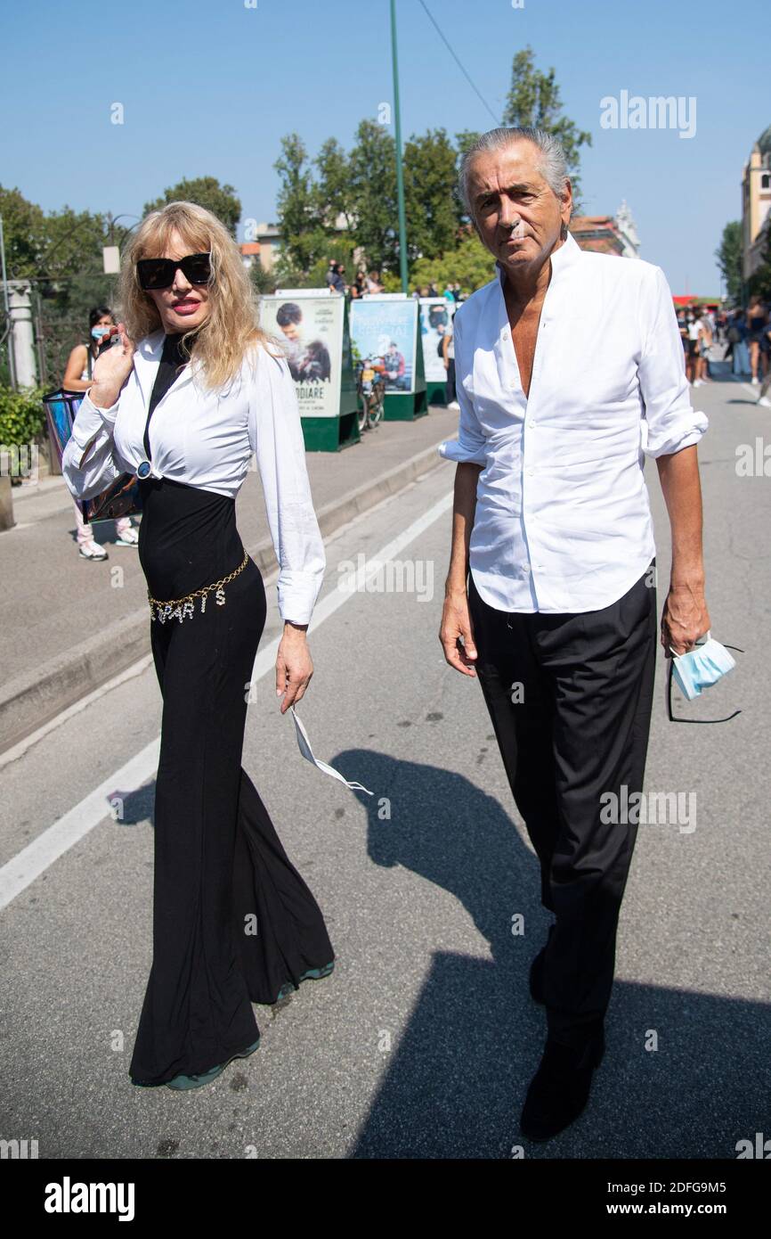 Arielle Dombasle and Bernard-Henri Levy arriving at the Excelsior as ...