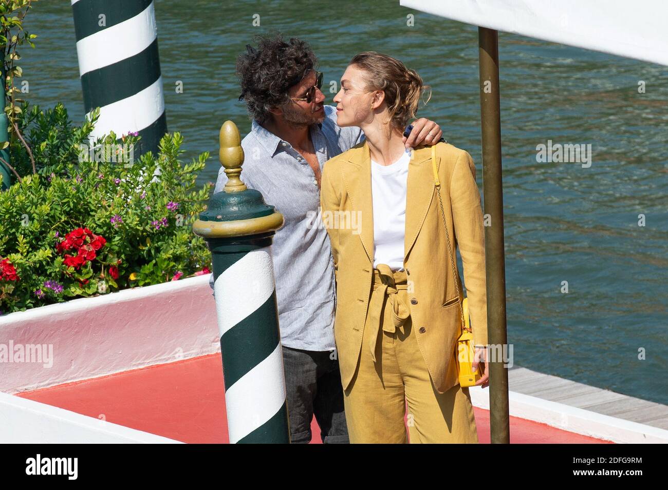 Arizona Muse and husband Boniface Verney-Carron arriving at the ...