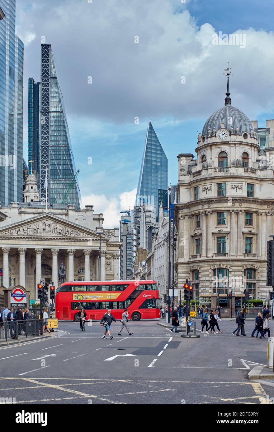 View of the Royal Exchange and the city of London Stock Photo - Alamy