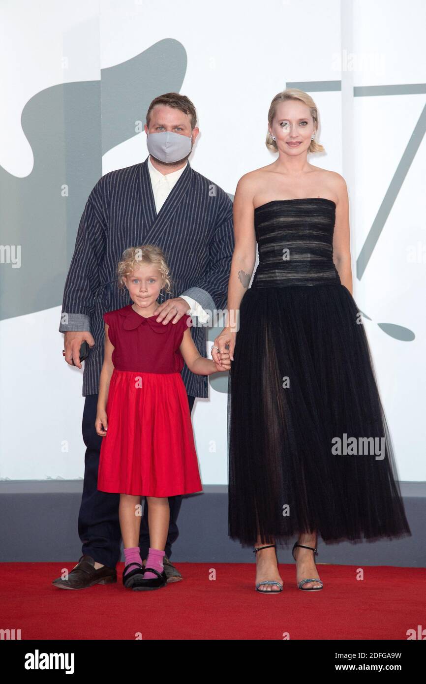 Mona Fastvold with Adelaide James Fastvold Corbet and Brady Corbet attending The World To Come ...