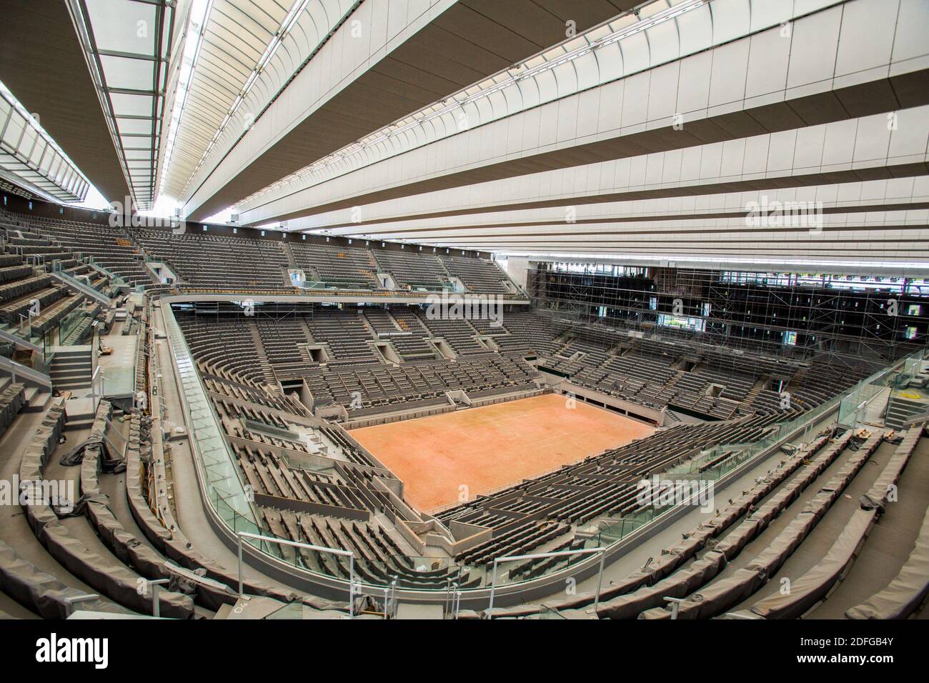 File photo dated May 27, 2020 of Roland Garros retractable roof ...