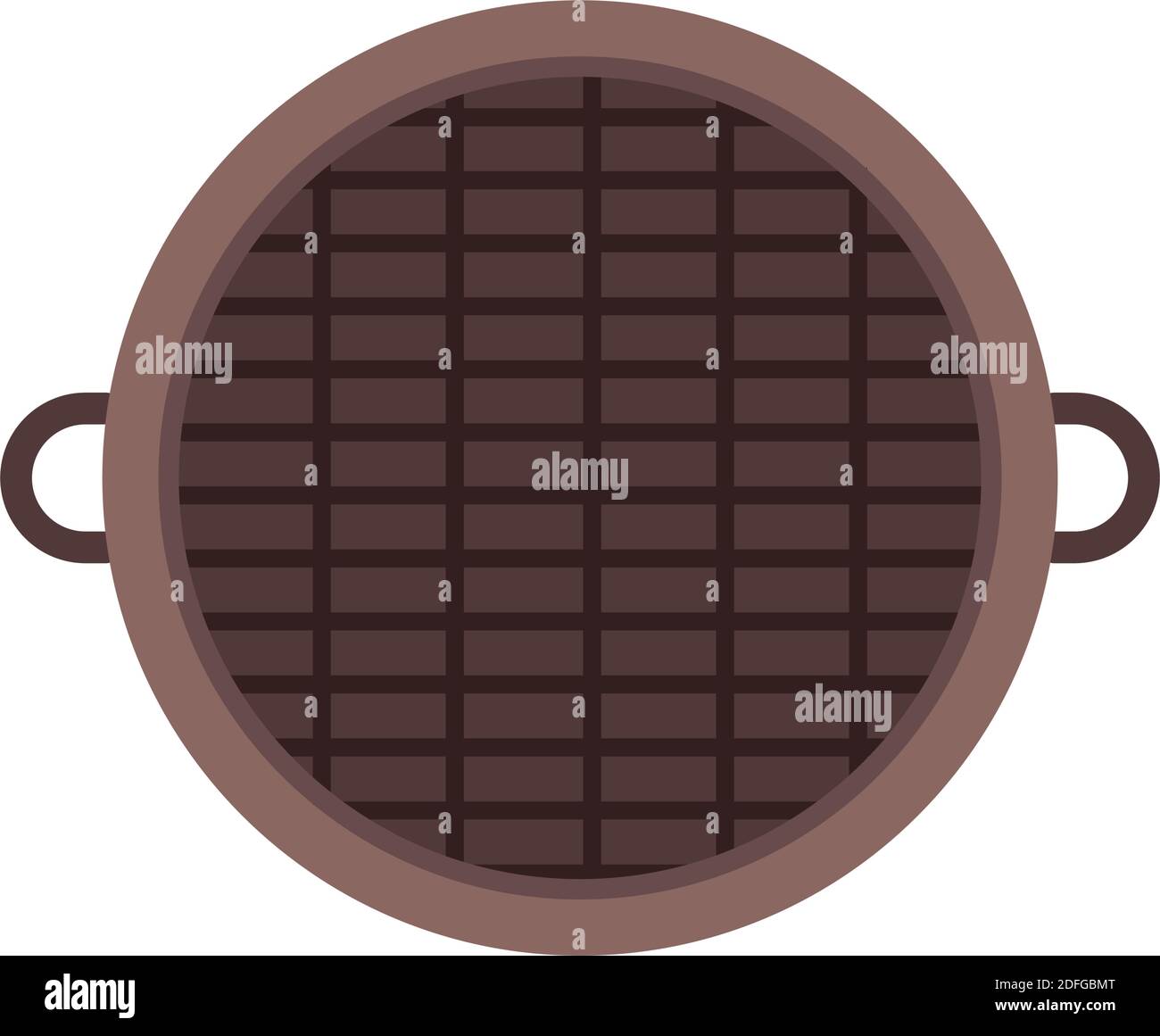 top view of a grill on white background Stock Vector Image & Art - Alamy