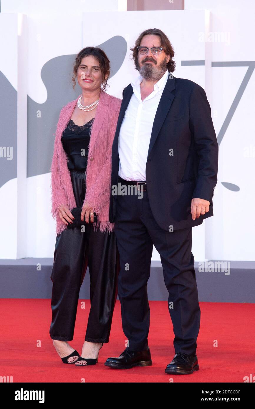 Giuseppe Battiston and guest attending the Le Sorelle Macaluso Premiere ...