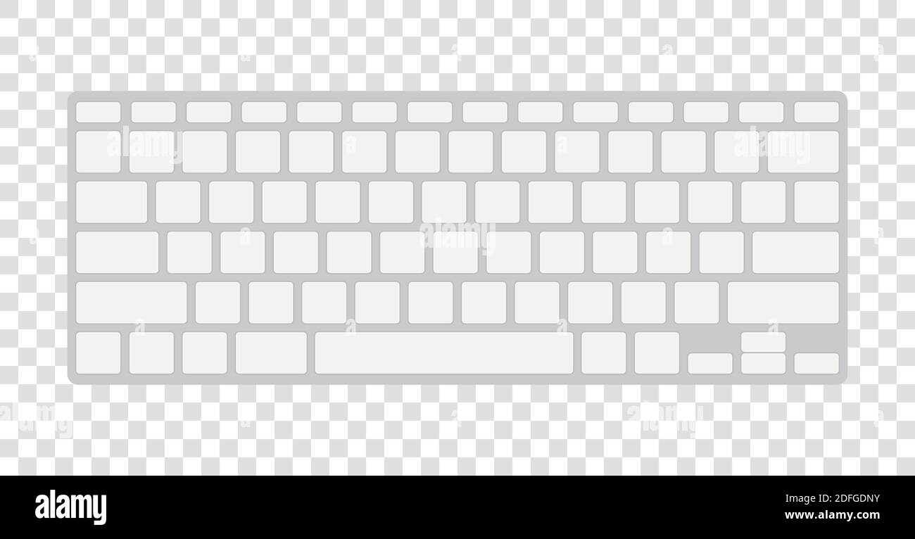 an illustration of a keyboard outline without key names Stock Photo - Alamy