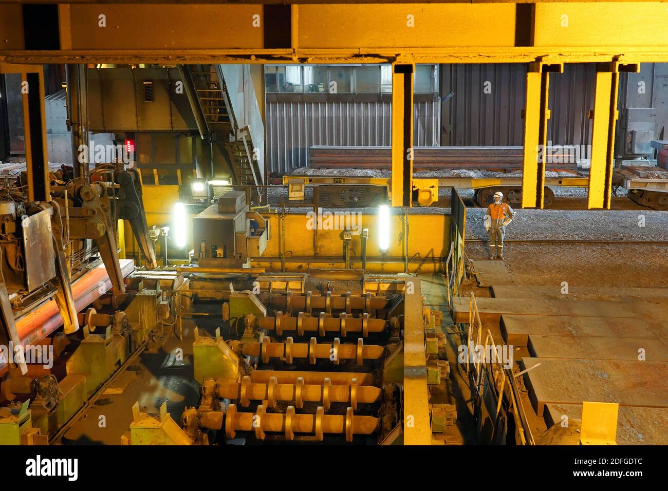 A general view of the steel production plant of Arcelor Mittal during ...