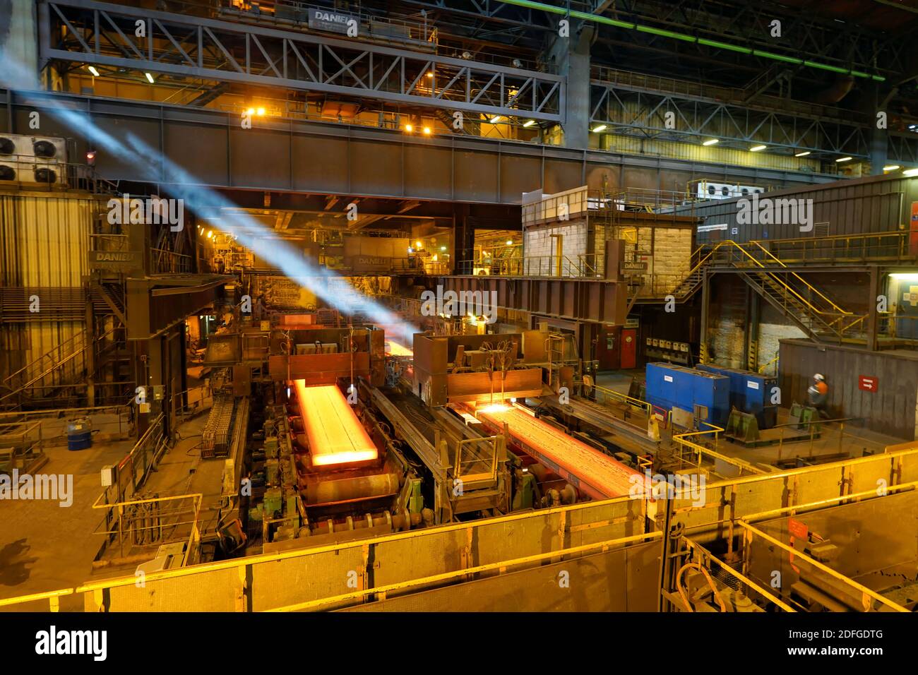 A general view of the steel production plant of Arcelor Mittal during ...