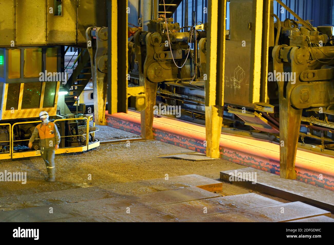 A general view of the steel production plant of Arcelor Mittal during ...