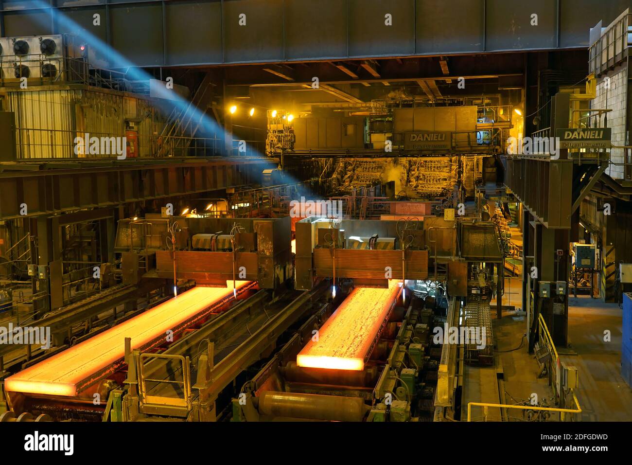 A general view of the steel production plant of Arcelor Mittal during ...