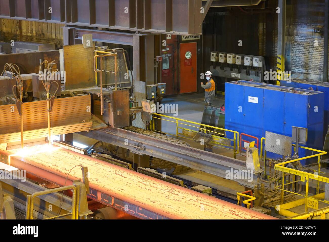 A general view of the steel production plant of Arcelor Mittal during ...