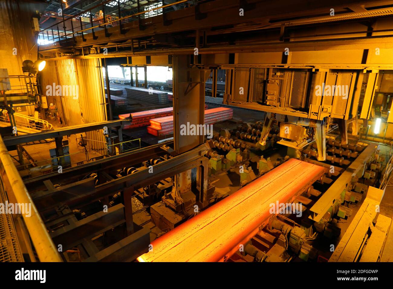 A general view of the steel production plant of Arcelor Mittal during ...
