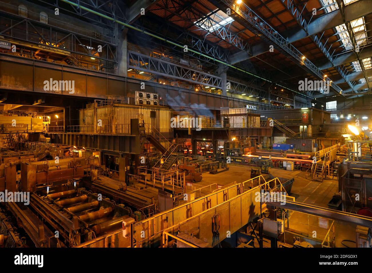 A general view of the steel production plant of Arcelor Mittal during ...