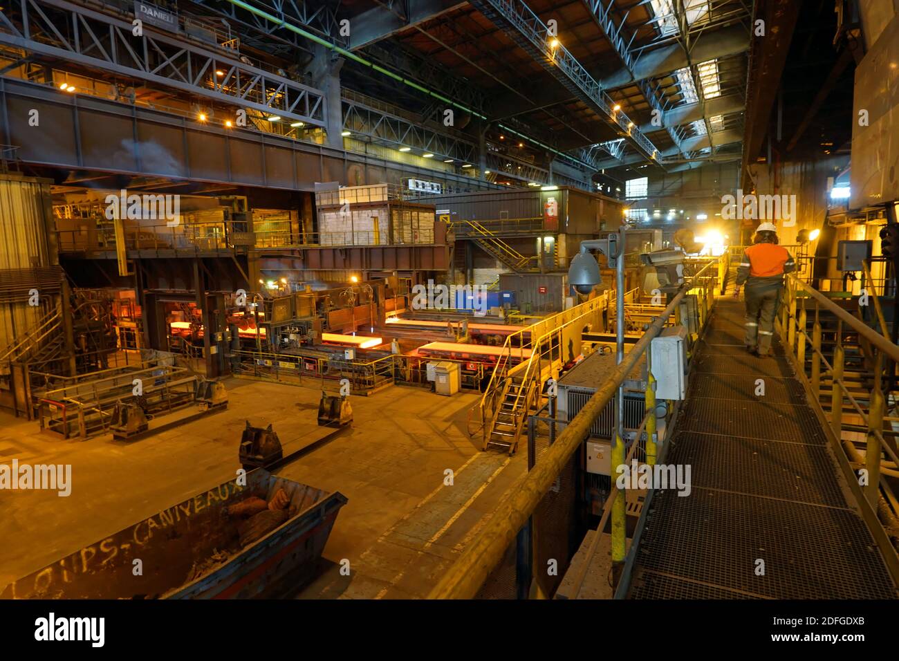 A general view of the steel production plant of Arcelor Mittal during ...