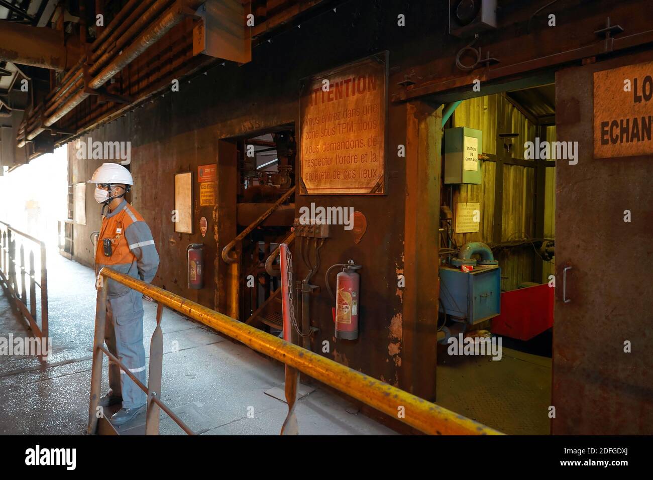 A general view of the steel production plant of Arcelor Mittal during ...