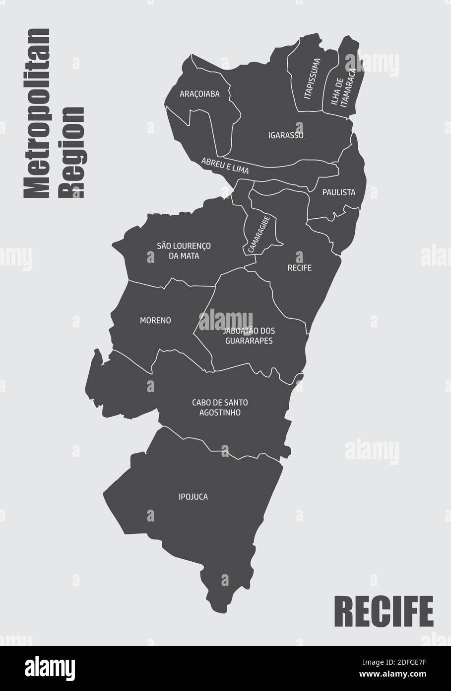 Recife map hi-res stock photography and images - Alamy