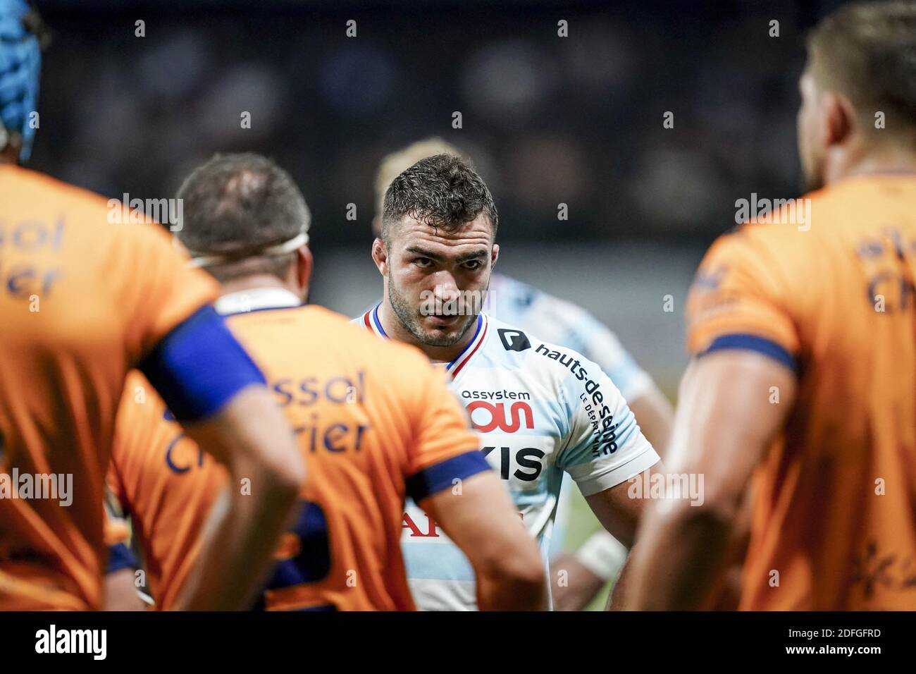 Teddy Baubigny (R92) in action during the rugby TOP 14 match between ...