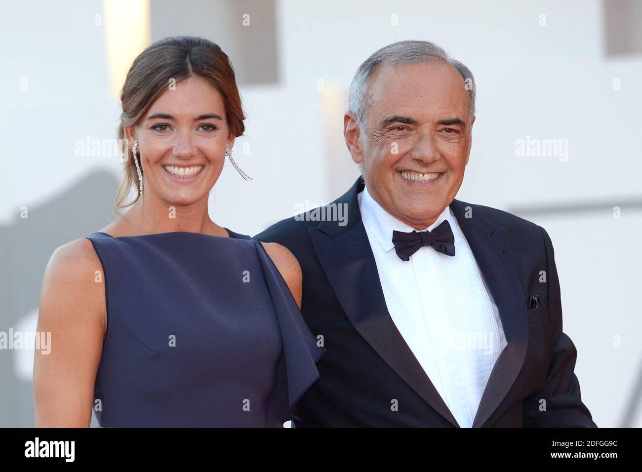 Alberto Barbera and his wife Julia Barbera attending the 77th Mostra ...