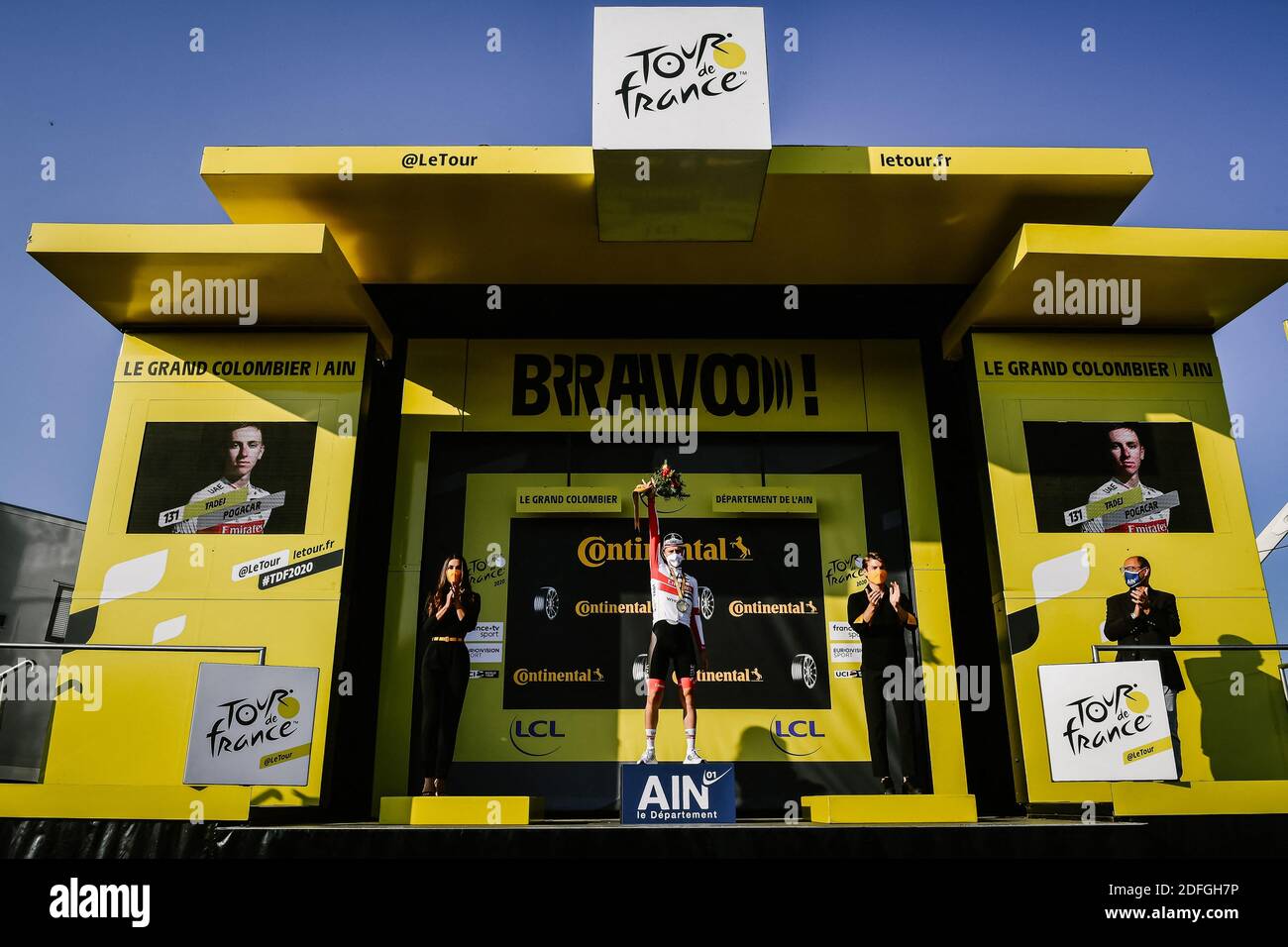 Handout - Tadej POGACAR (UAE TEAM EMIRATES) after the Stage 15 of Tour ...