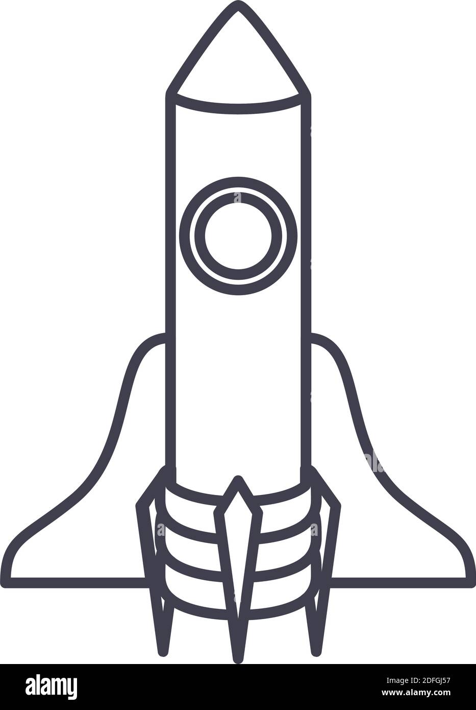 rocket icon over a white background Stock Vector Image & Art - Alamy