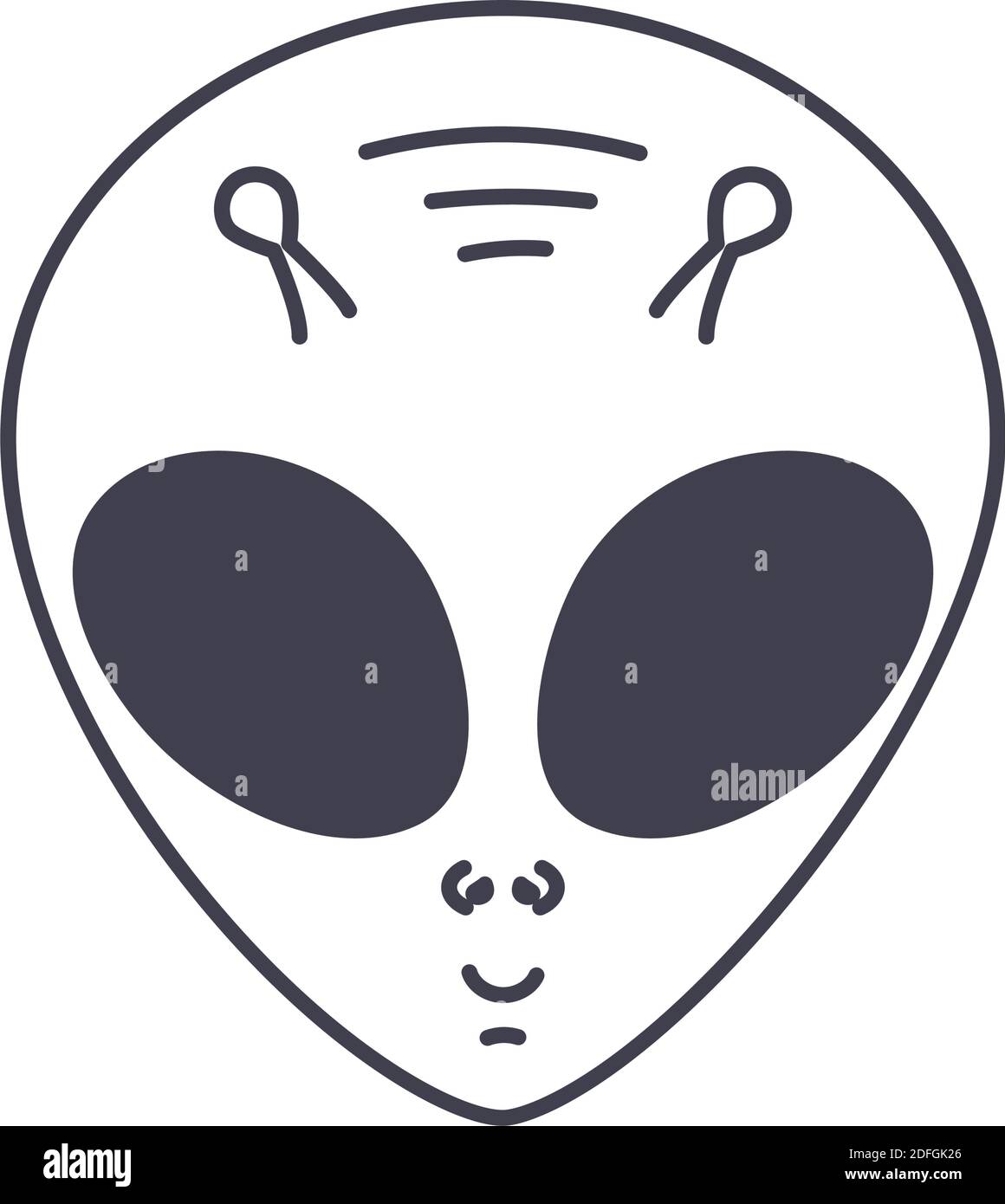 alien smiling on white background Stock Vector Image & Art - Alamy