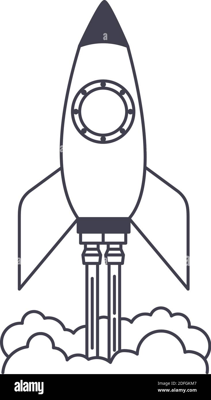 spaceship launch icon on a white background Stock Vector Image & Art ...