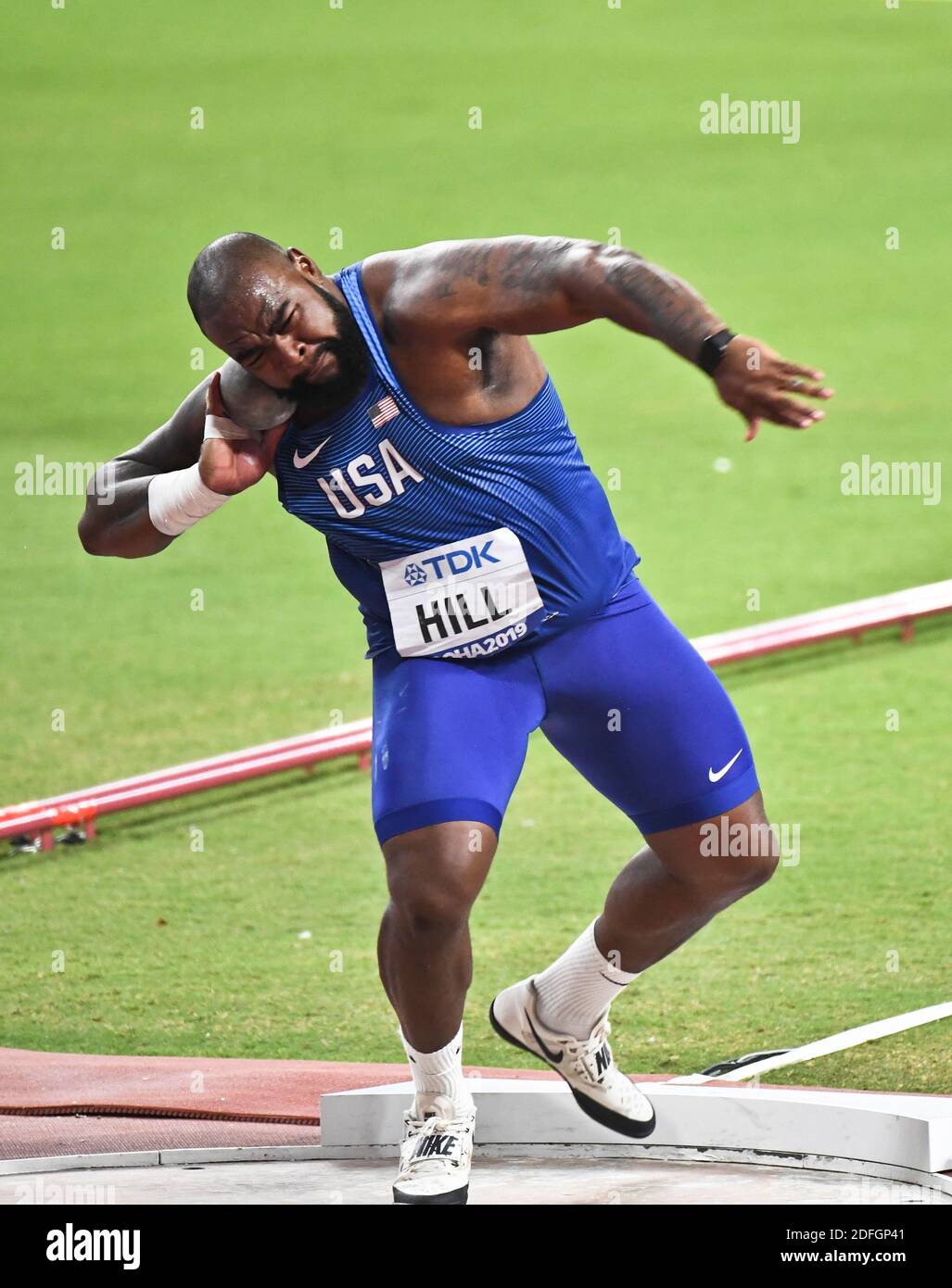 Darrell Hill (USA). Shot Put Men final. IAAF World Athletics ...