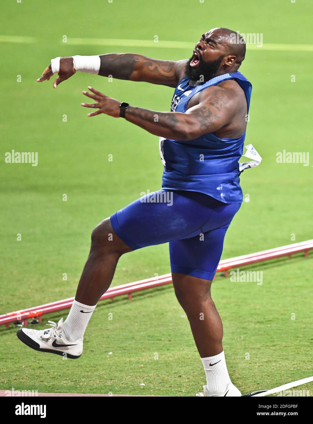 Darrell Hill (USA). Shot Put Men final. IAAF World Athletics ...